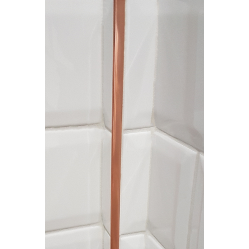 Straight Edge POLISHED Solid Copper Tile Trim 2.5m by PREMTOOL | Buy ...