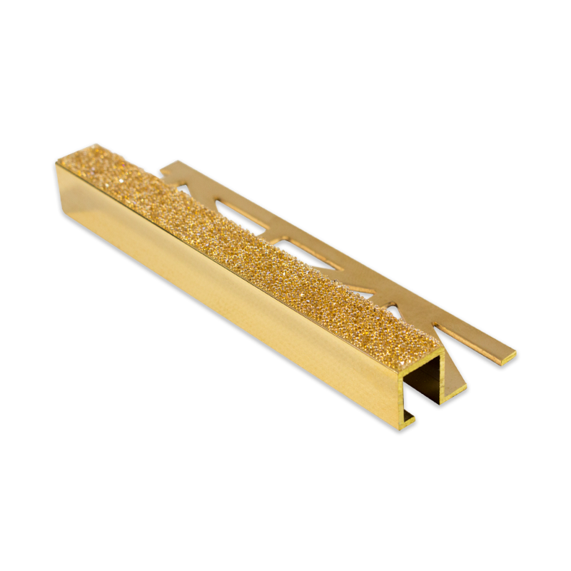 Diamond Sand Square Edge 24K Gold Tile Trim 11mm 2.5m Length | Premium ...