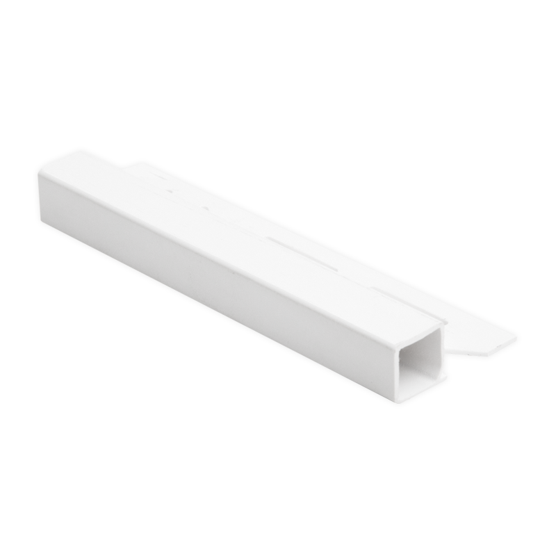 Dural Plastic Square Edge Tile Trim White DPSP 2.5m | Premium Tile Trim