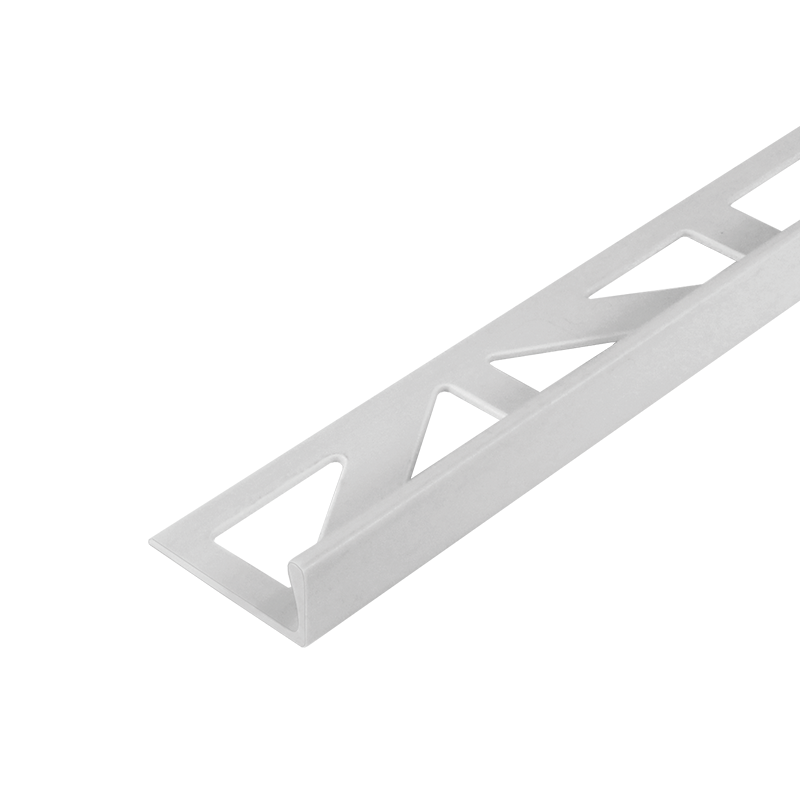 Dural PVC Straight Edge Silver Grey Tile Trim 2.5m | Premium Tile Trim