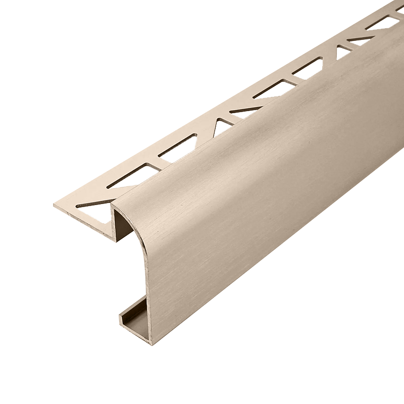 Dural DURASTEP DP Brushed Anodised Aluminium Worktop Trim Titanium 2.5m ...