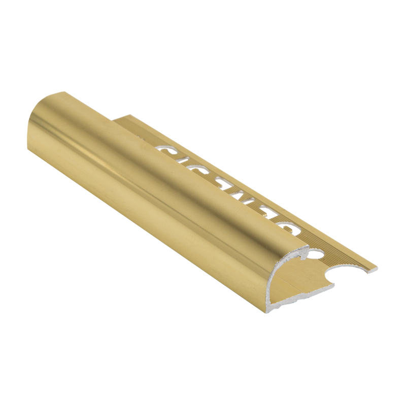 Round Edge Polished Gold Tile Trim EAQ by Genesis | Premium Tile Trim