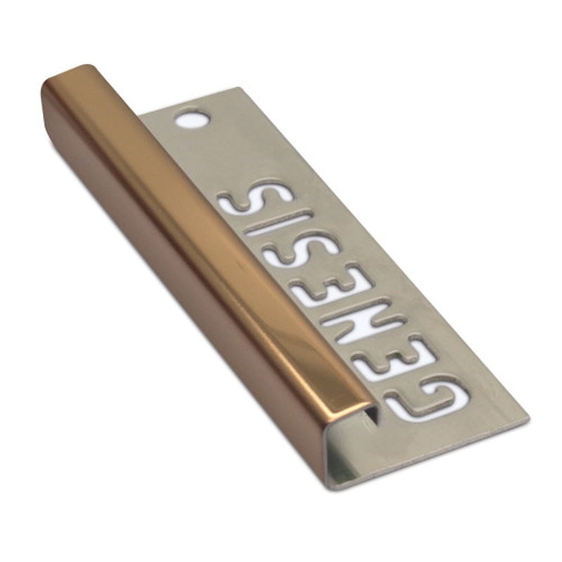Genesis Square Edge Polished Copper Stainless Steel 304 Grade Tile Trim ...