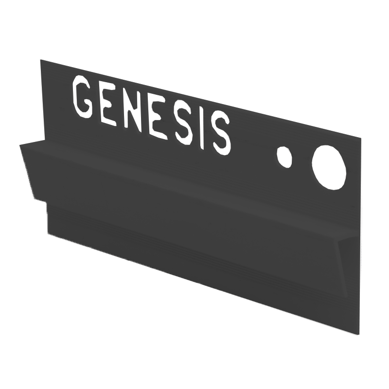 Genesis Plastic Vinyl To Tile Capping Black EVC | Premium Tile Trim