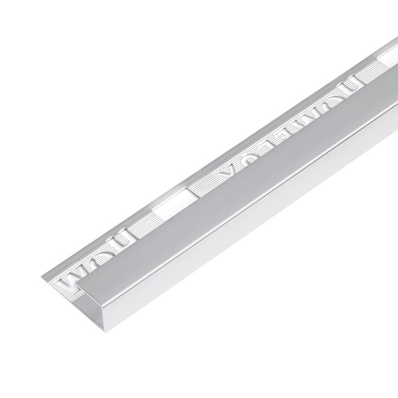 Homelux Aluminium Square Edge Tile Trim Silver 2.44m | Premium Tile Trim
