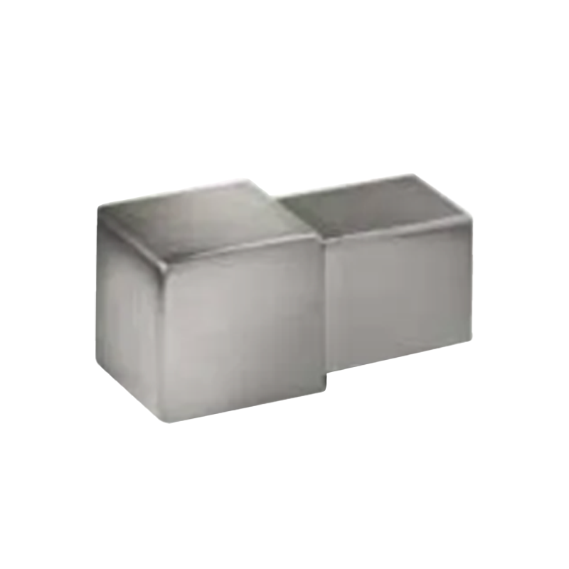 Homelux Aluminium Stainless Steel Effect Square Edge Tile Trim Corner ...