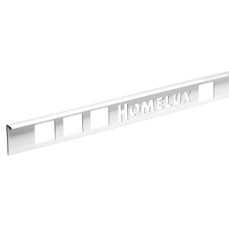 Homelux PVC Straight Edge Tile Trim White 2.5m | Premium Tile Trim