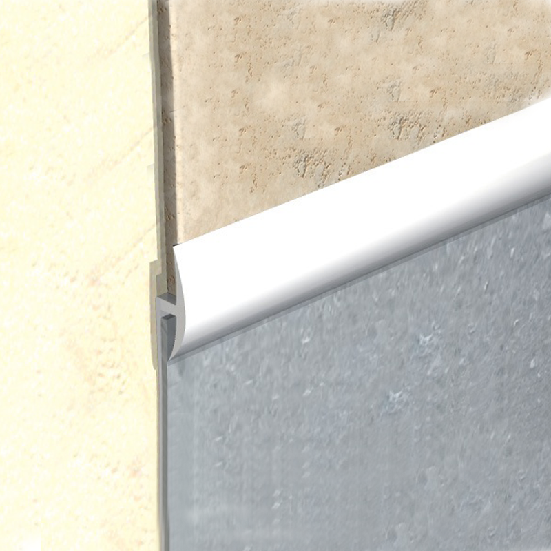 Vinyl to Tile Capping Plastic Strip White KCS by Genesis | Premium Tile ...