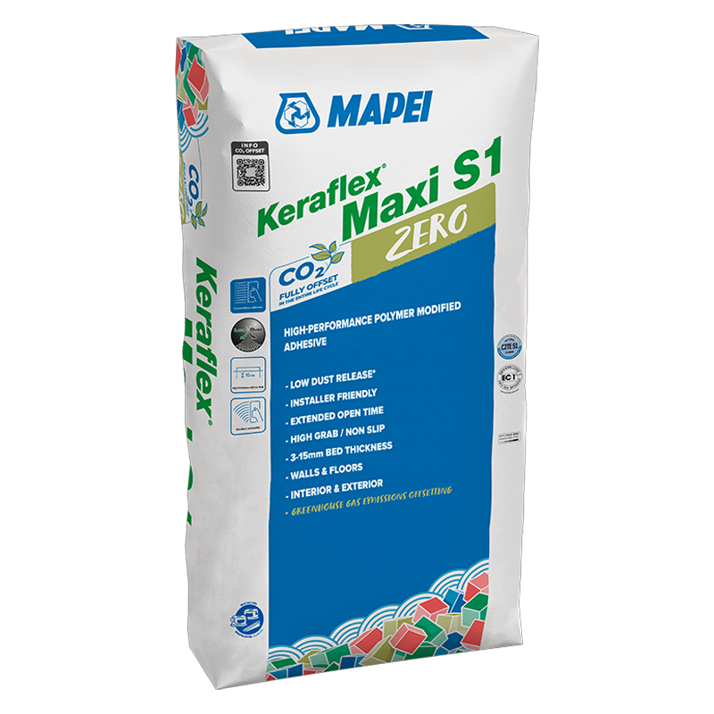 Mapei Keraflex Maxi S1 Zero Standard Set High-Performance Adhesive Grey ...