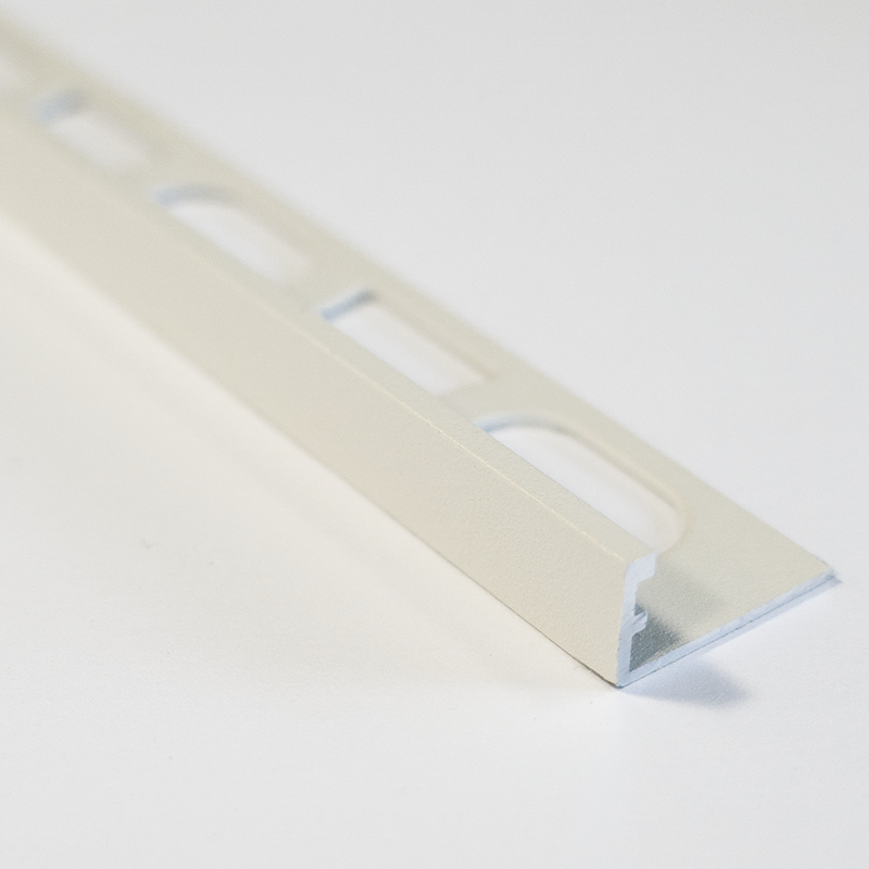 Mapei Color Aluminium Straight Edge Tile Trim 100 White 2.7m | Premium ...