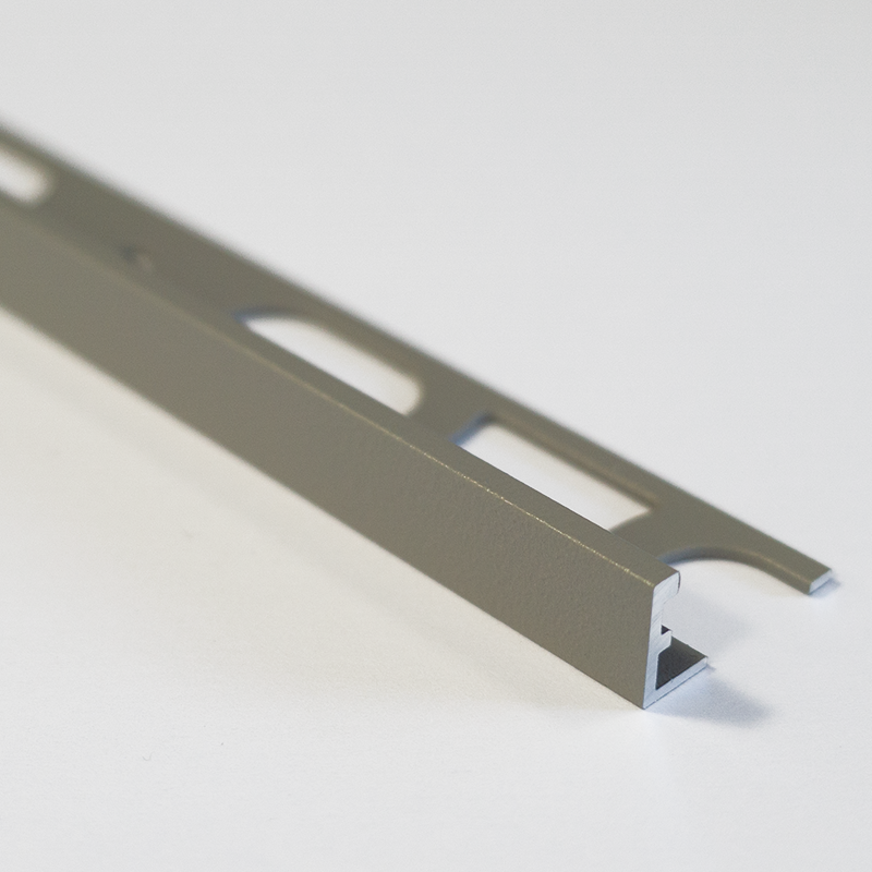 Mapei Color Aluminium Straight Edge Tile Trim 112 Medium Grey 2.7m ...