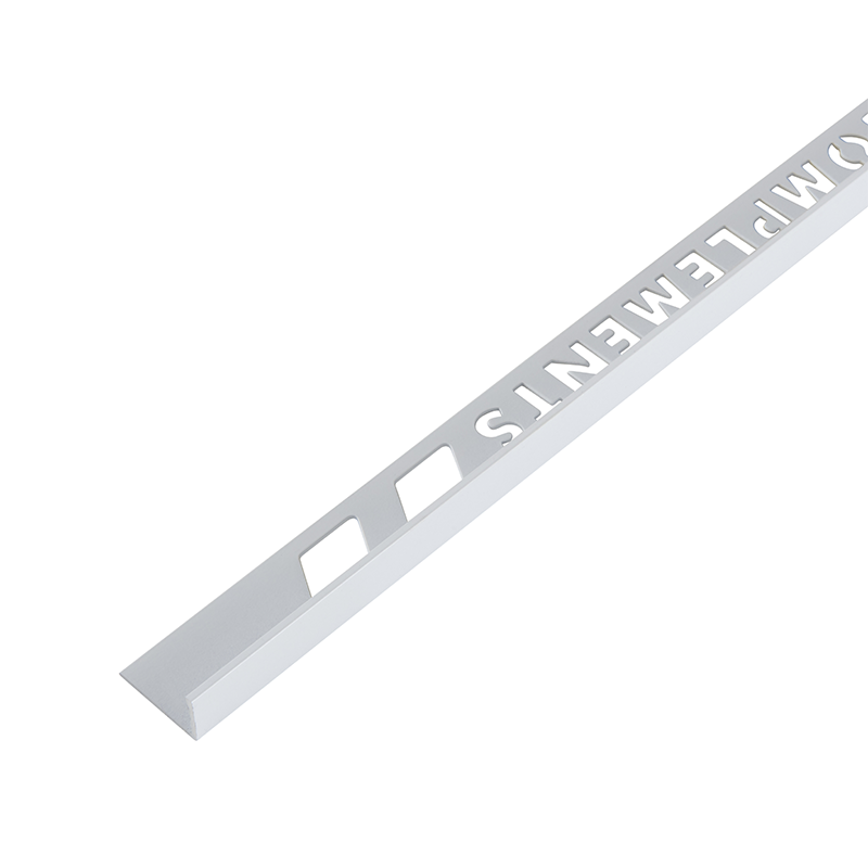 Complements Matt White Straight Edge Aluminium Tile Trim 2.5m | Premium ...