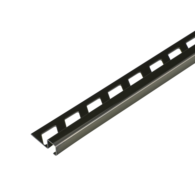 Complements 10mm Smoked Platinum Square Edge Stainless Steel Tile Trim ...