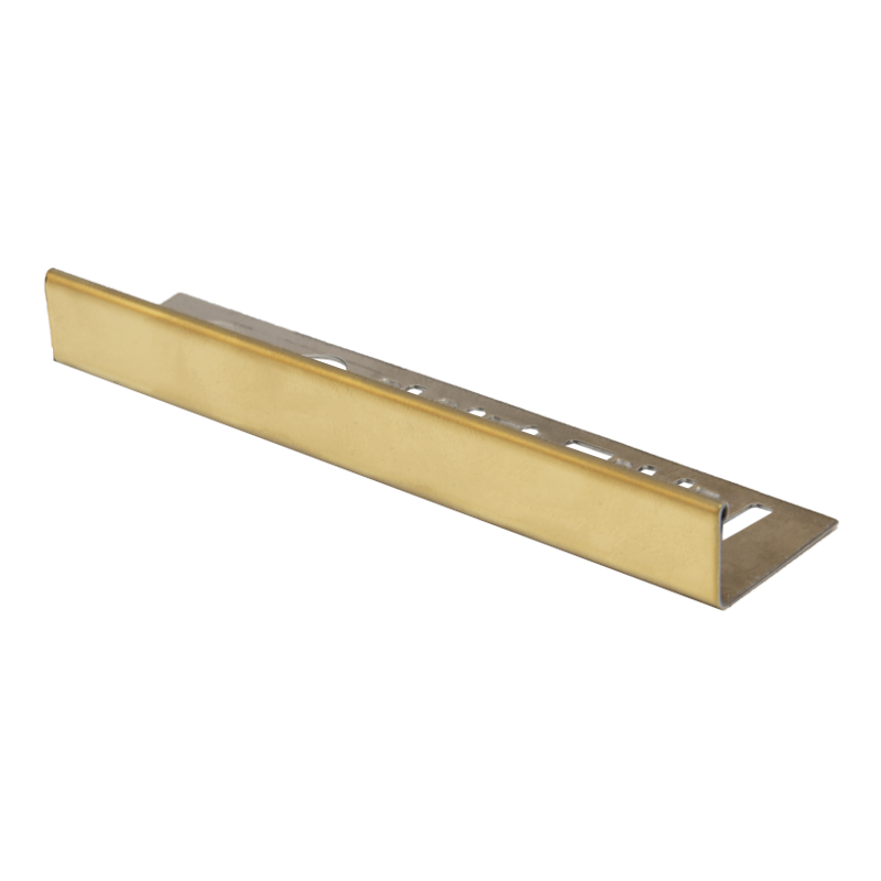 PREMTOOL Straight Edge Polished Titanium Gold Stainless Steel Tile Trim ...