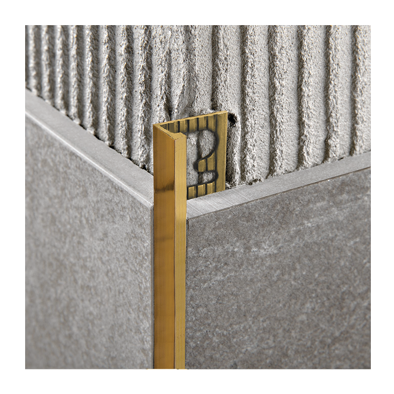 Straight Edge Natural Brass Tile Trim PTON By Progress | Buy Metal Tile ...