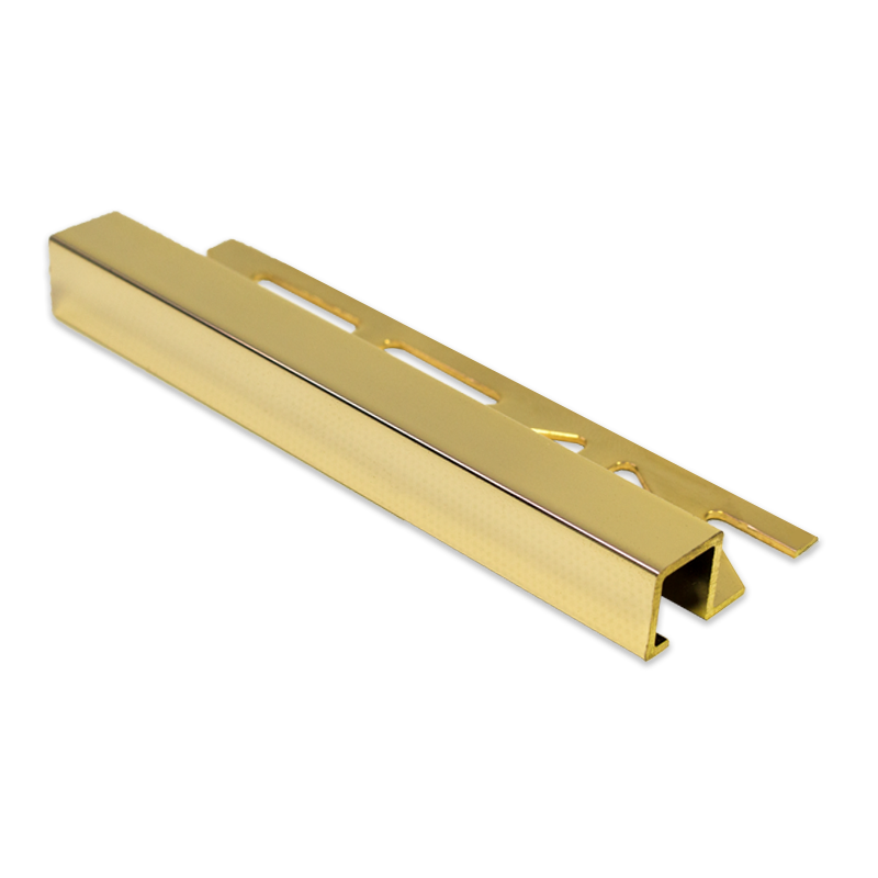 Square Gold Square Edge 24K Gold Tile Trim 11mm 2.5m Length | Premium ...