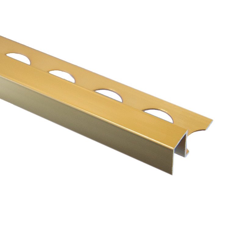 PREMTOOL Contract Metal Square Edge Bright Gold Aluminium Tile Trim 2 ...
