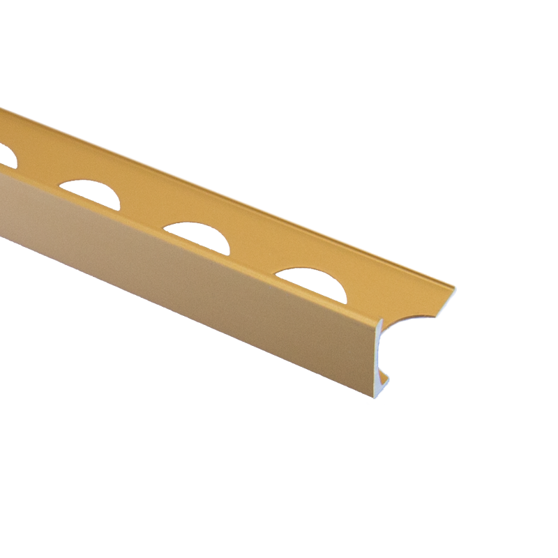 PREMTOOL Contract Metal Straight Edge Matt Gold Aluminium Tile Trim 2 ...