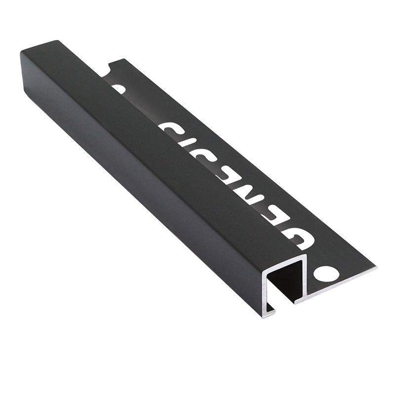 Genesis Black Powder Coated Square Edge Aluminium Tile Trim TDP 2.5m ...