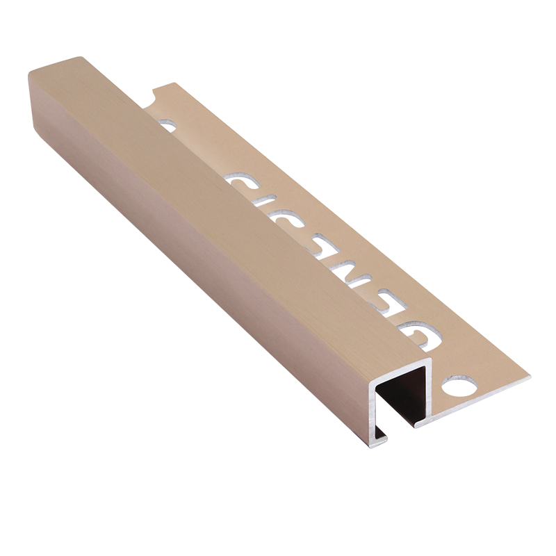 Genesis Brushed Light Copper Square Edge Aluminium Tile Trim TDP 2.5m ...