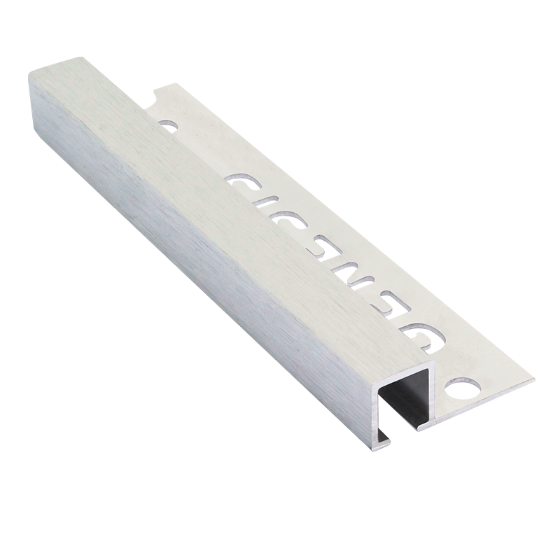 Genesis Brushed Chrome Square Edge Aluminium Tile Trim TDP 2.5m ...