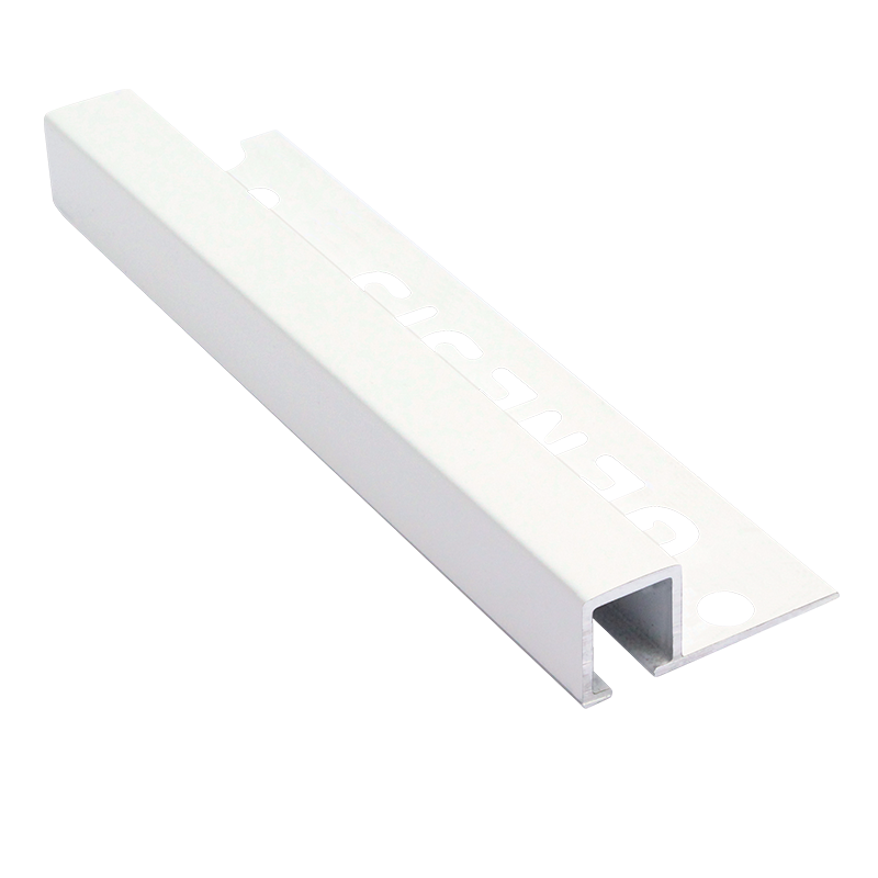Genesis White Powder Coated Square Edge Aluminium Tile Trim TDP 2.5m ...