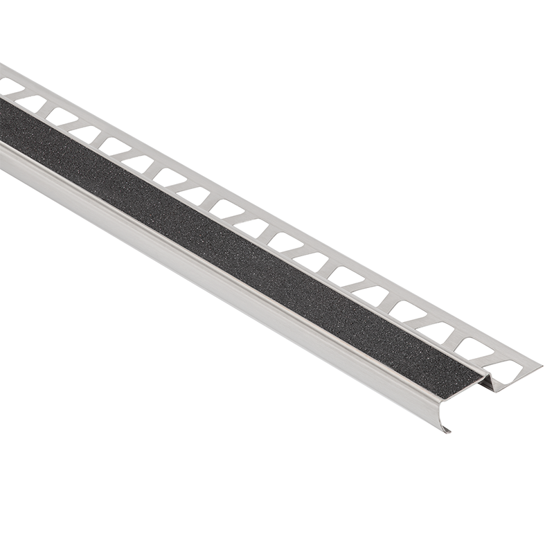 Schluter-TREP-GL-S Brushed Stainless Steel Narrow Stair Nosing Profile ...
