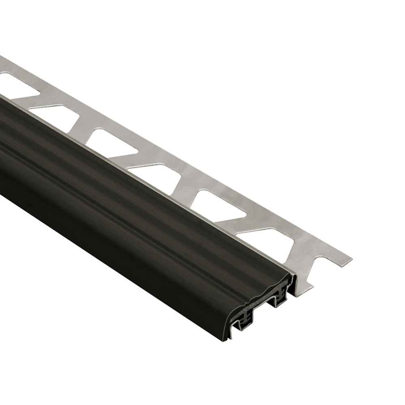 Schluter-TREP-S-E Graphite Black Narrow Stainless Steel Support Profile ...